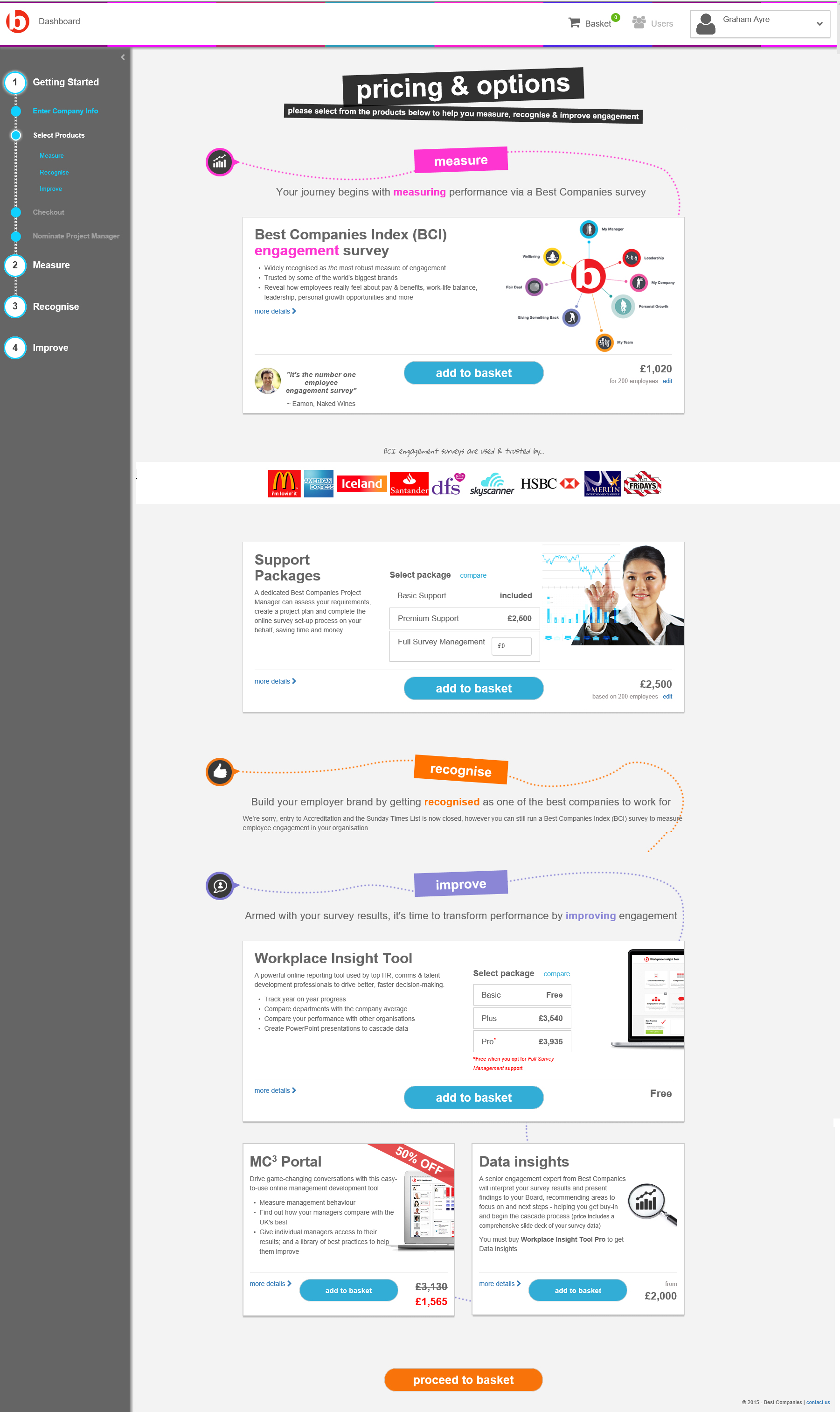 Best Companies product select optimisation - Fresh ayre